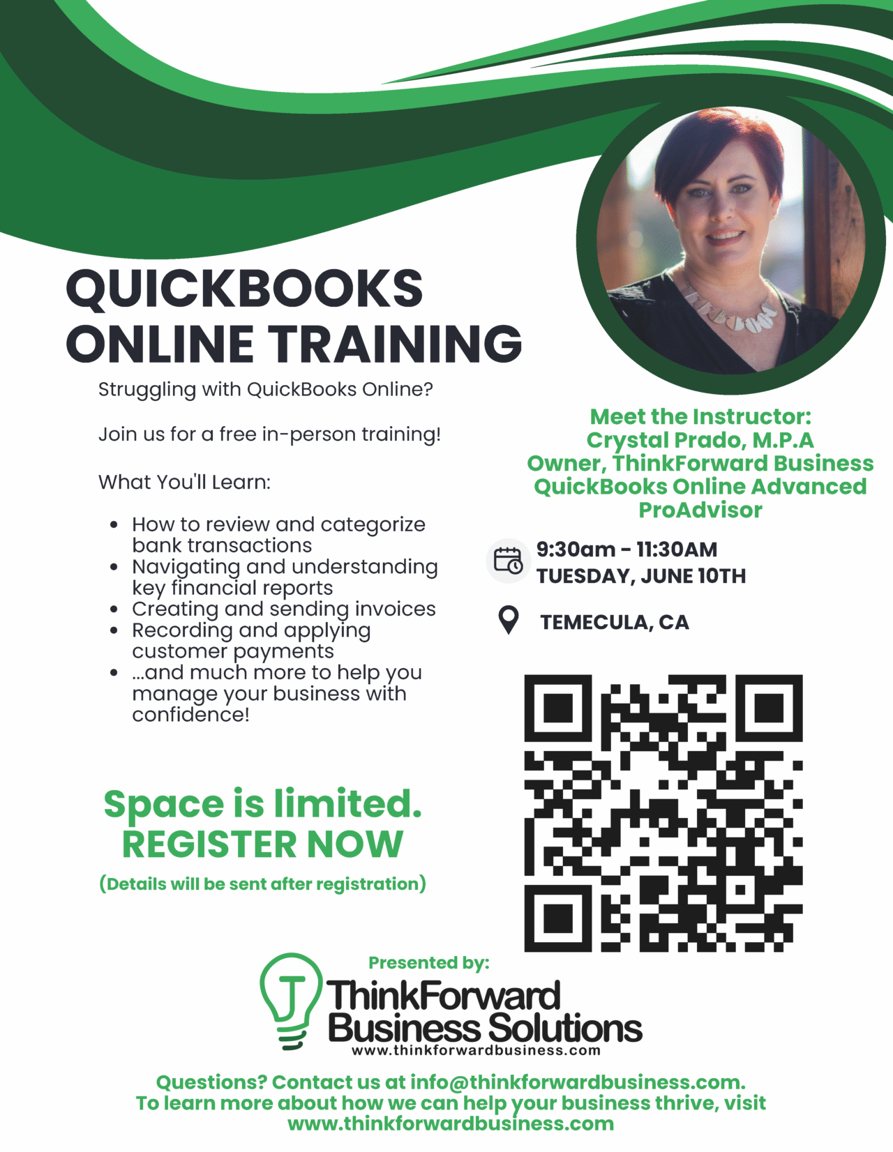 QuickBooks Online Training - ThinkForward Business Solutions